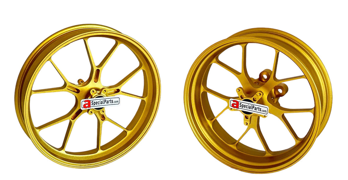 OEM Aprilia wheels gold in forged alluminium